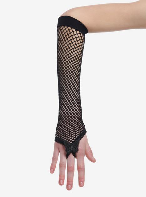 Black Butterfly Fishnet Arm Warmers | Hot Topic