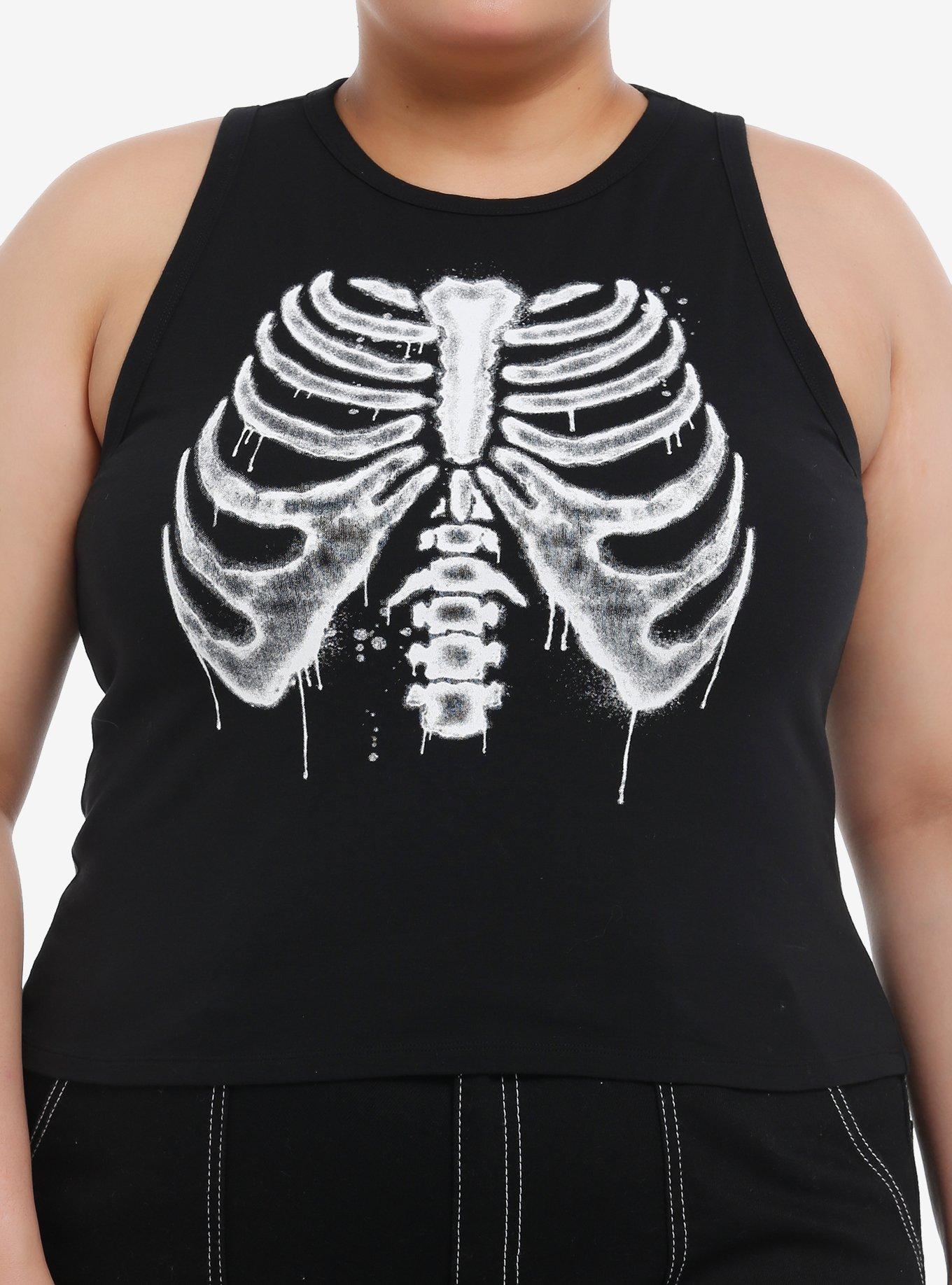 Social Collision Drippy Rib Cage Girls Muscle Tank Top Plus Size | Hot ...