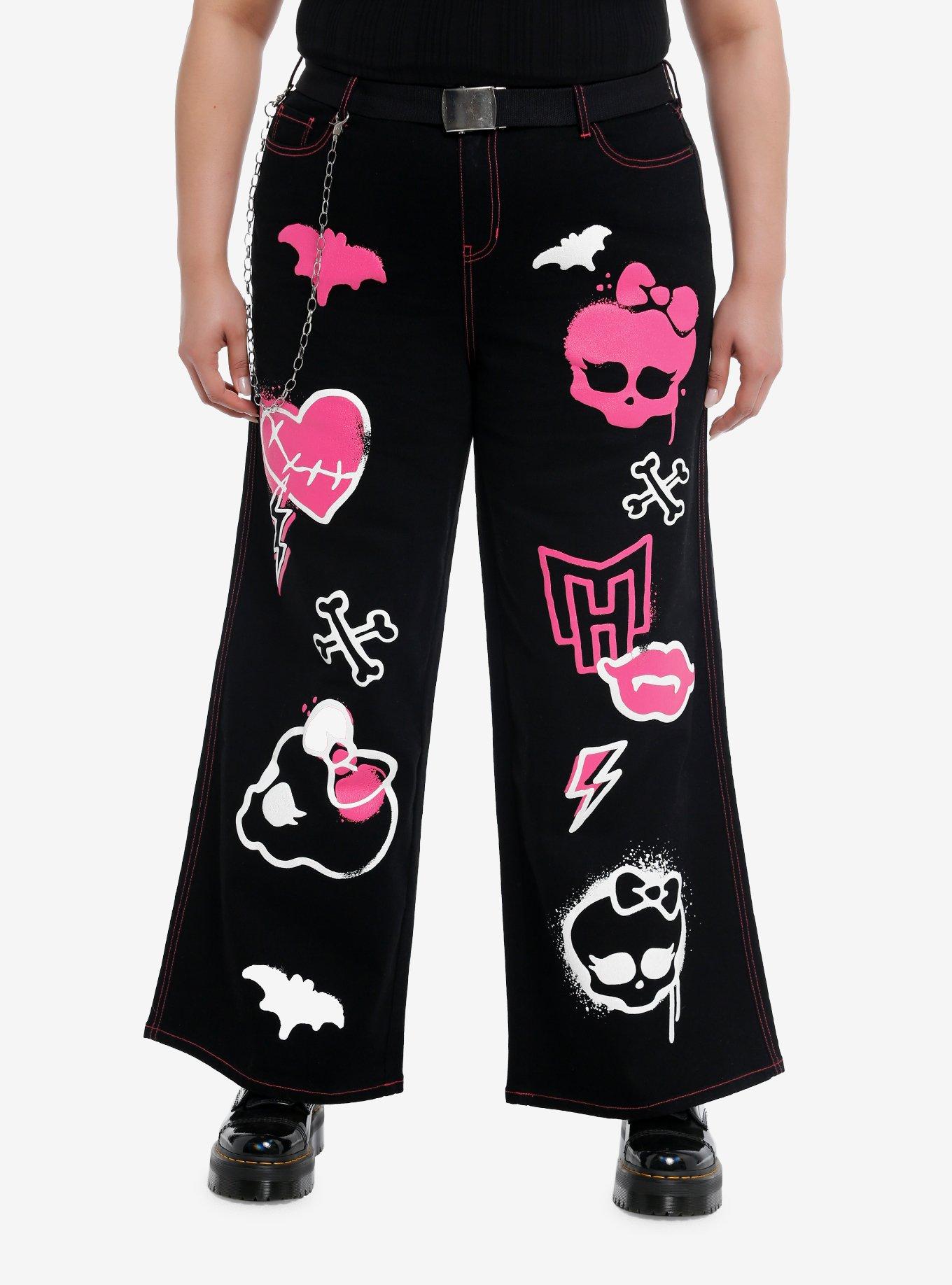 Monster High Icons Girls Wide-Leg Jeans Plus Size | Hot Topic