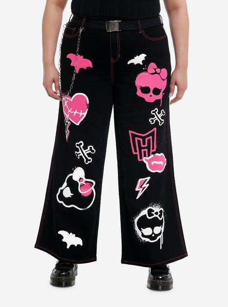 Monster High Icons Girls Wide-Leg Jeans Plus Size | Hot Topic