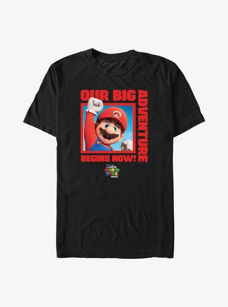 Mario Our Big Adventure Big & Tall T-Shirt - BLACK | BoxLunch