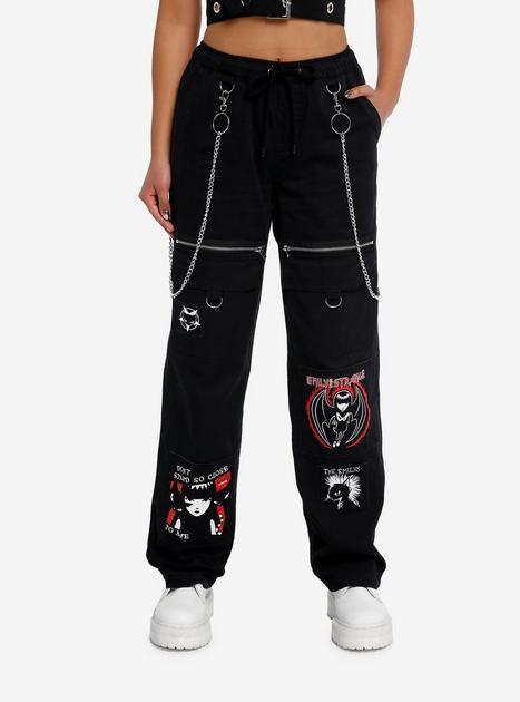 Emily The Strange Patches Girls Carpenter Pants | Hot Topic