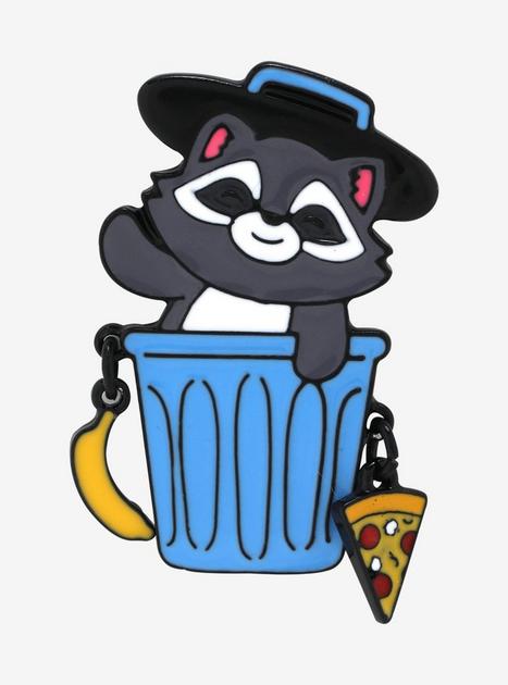 Raccoon Snacks Trash Can Enamel Pin | Hot Topic