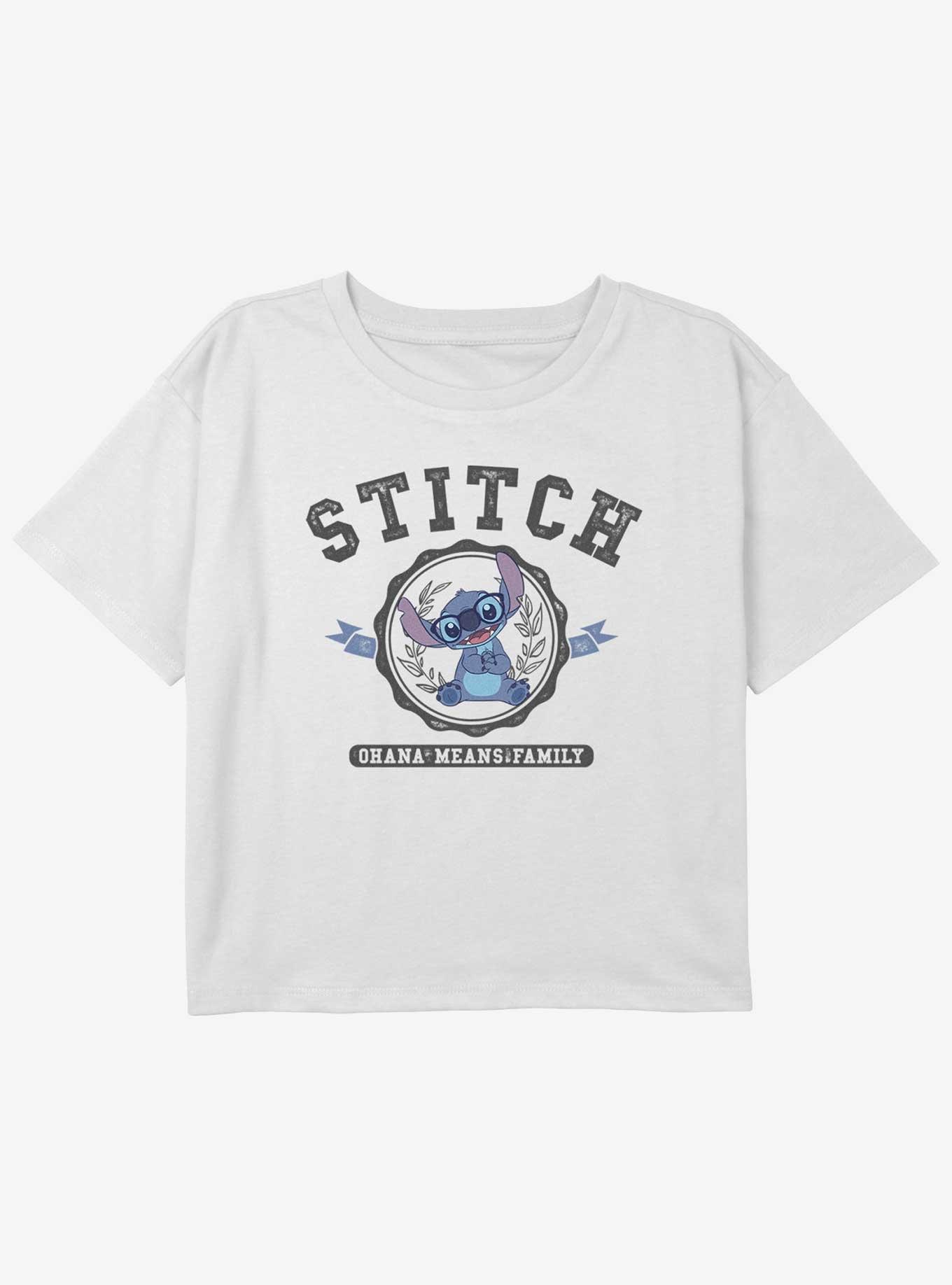 Disney Lilo & Stitch Smart Stitch Girls Youth Crop T-Shirt - WHITE ...