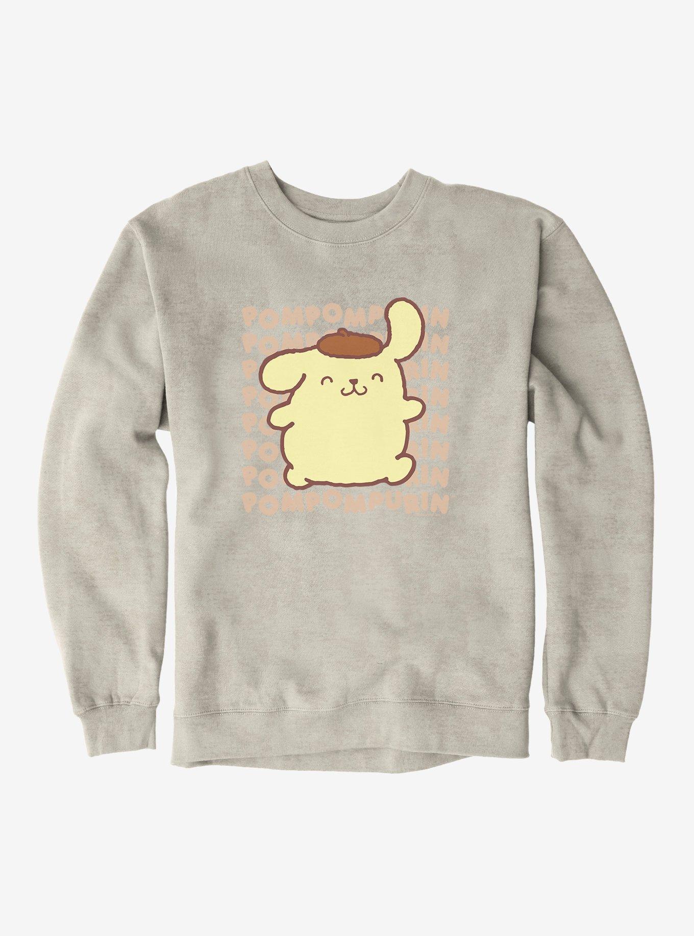 Pompompurin Character Name Sweatshirt - WHITE | BoxLunch