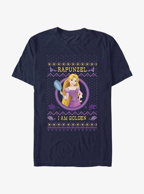 Disney Princesses Rapunzel Ugly Holiday T-Shirt - BLUE | BoxLunch