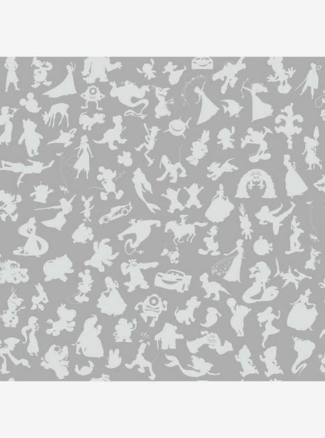 Disney100 Characters Silver Peel and Stick Wallpaper | Hot Topic