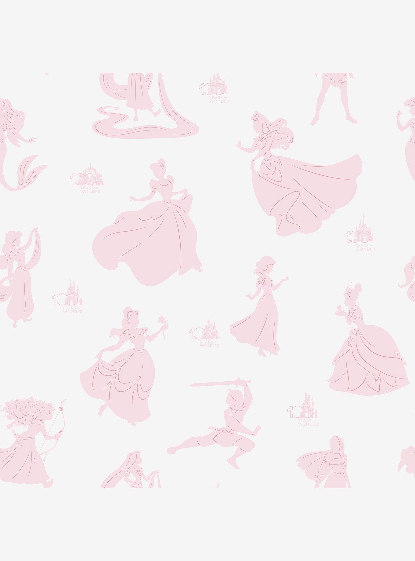 Disney100 Princesses Pink Peel and Stick Wallpaper | Hot Topic