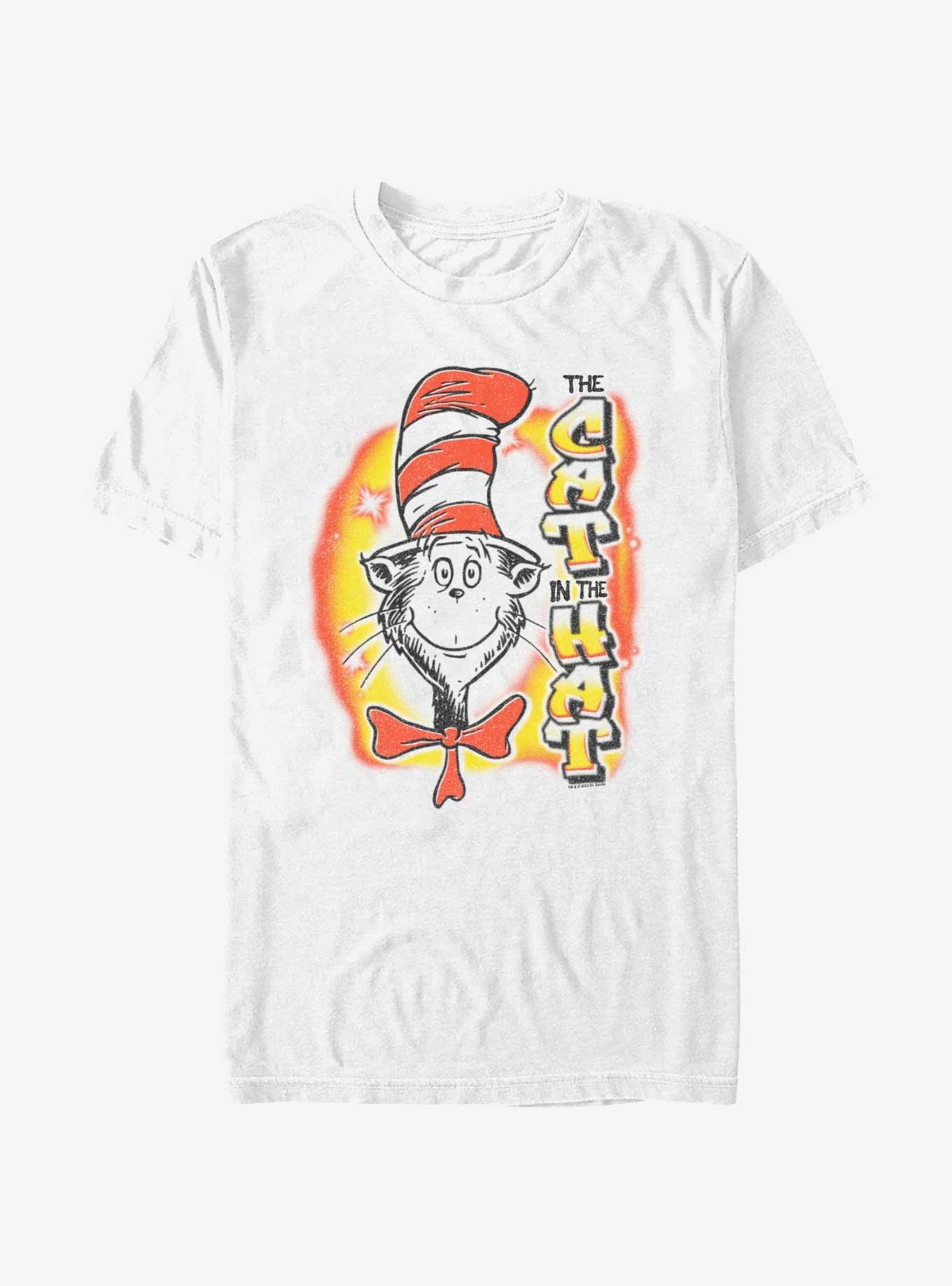 Dr Seuss Airbrush Cat In The Hat T Shirt White Hot Topic