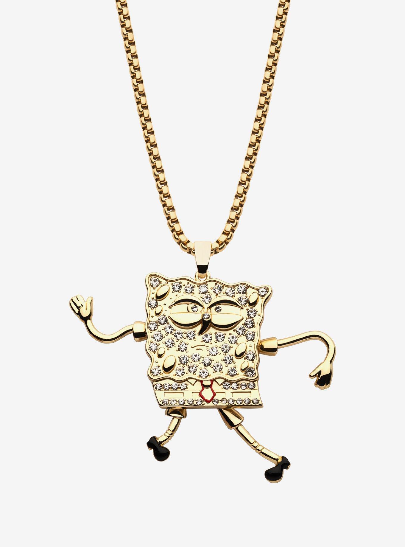 SpongeBob SquarePants Dancing Gold IP Steel Chain Necklace | Hot Topic