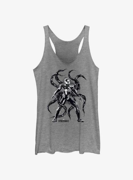 Marvel Spider-Man 2 Game Venom Tentacles Womens Tank Top - GREY | BoxLunch