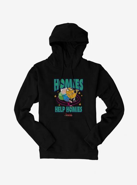 Adventure Time Homies Help Homies Hoodie - BLACK | BoxLunch