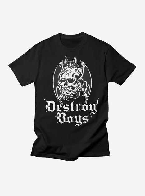 Destroy Boys Skull Cat Bat T-Shirt | Hot Topic