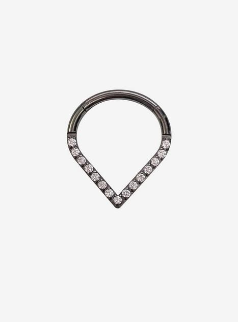 16G Steel CZ Pointed Hinged Clicker | Hot Topic