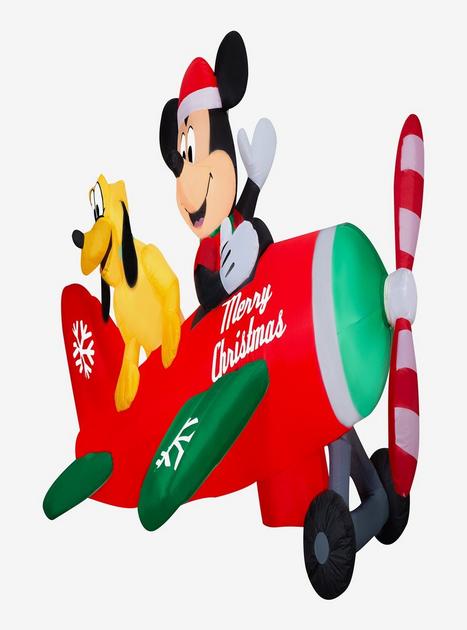 Disney Mickey and Pluto Airplane LED Animated Airblown | Hot Topic