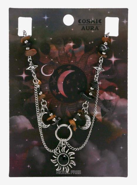 Cosmic Aura Brown Celestial Necklace | Hot Topic