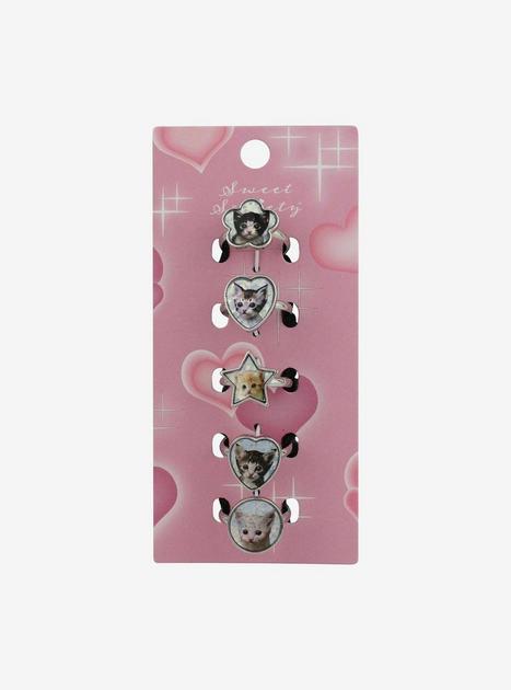 Sweet Society Kitten Ring Set Hot Topic