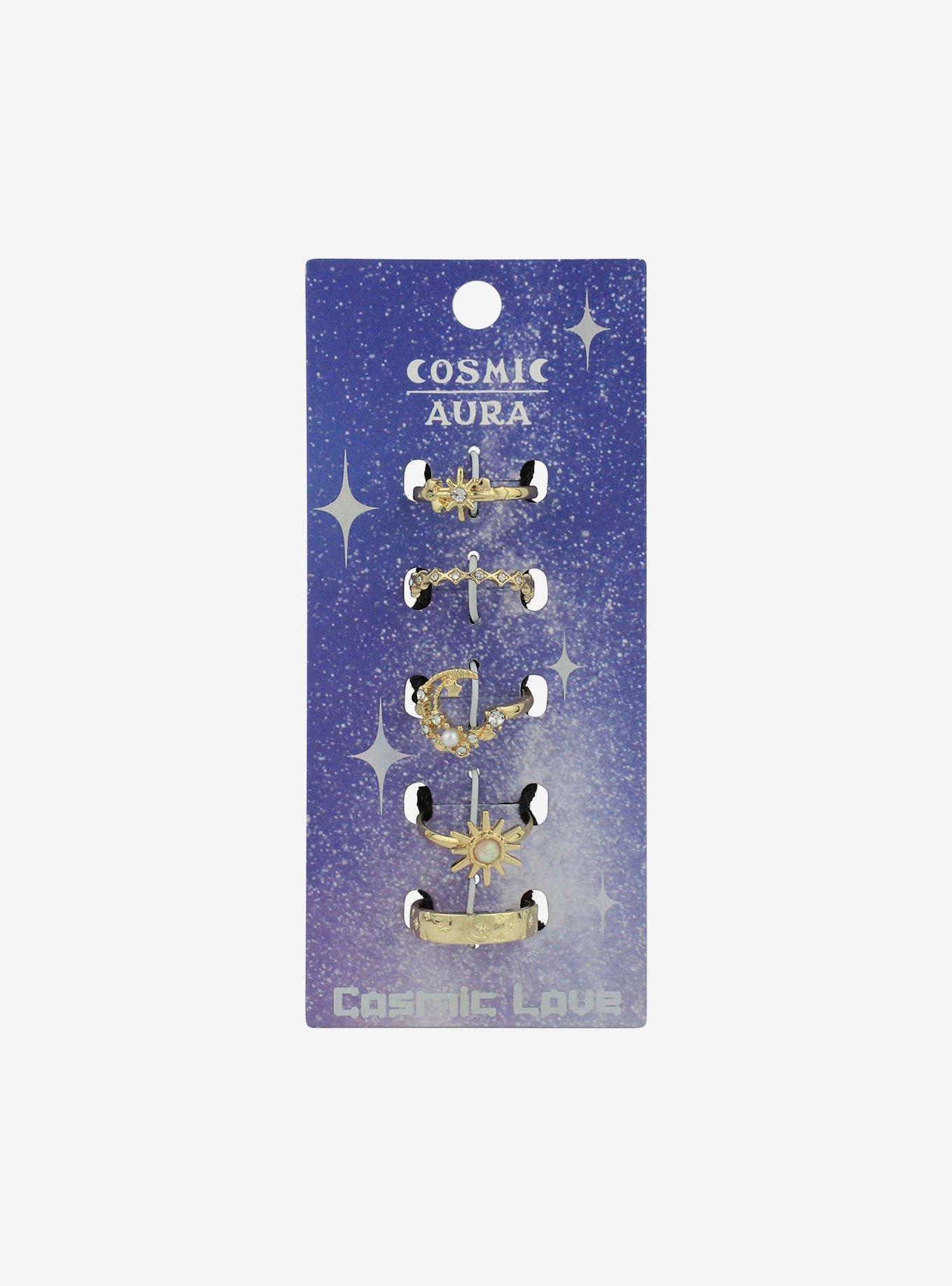 Cosmic Aura Celestial Gem Ring Set Hot Topic