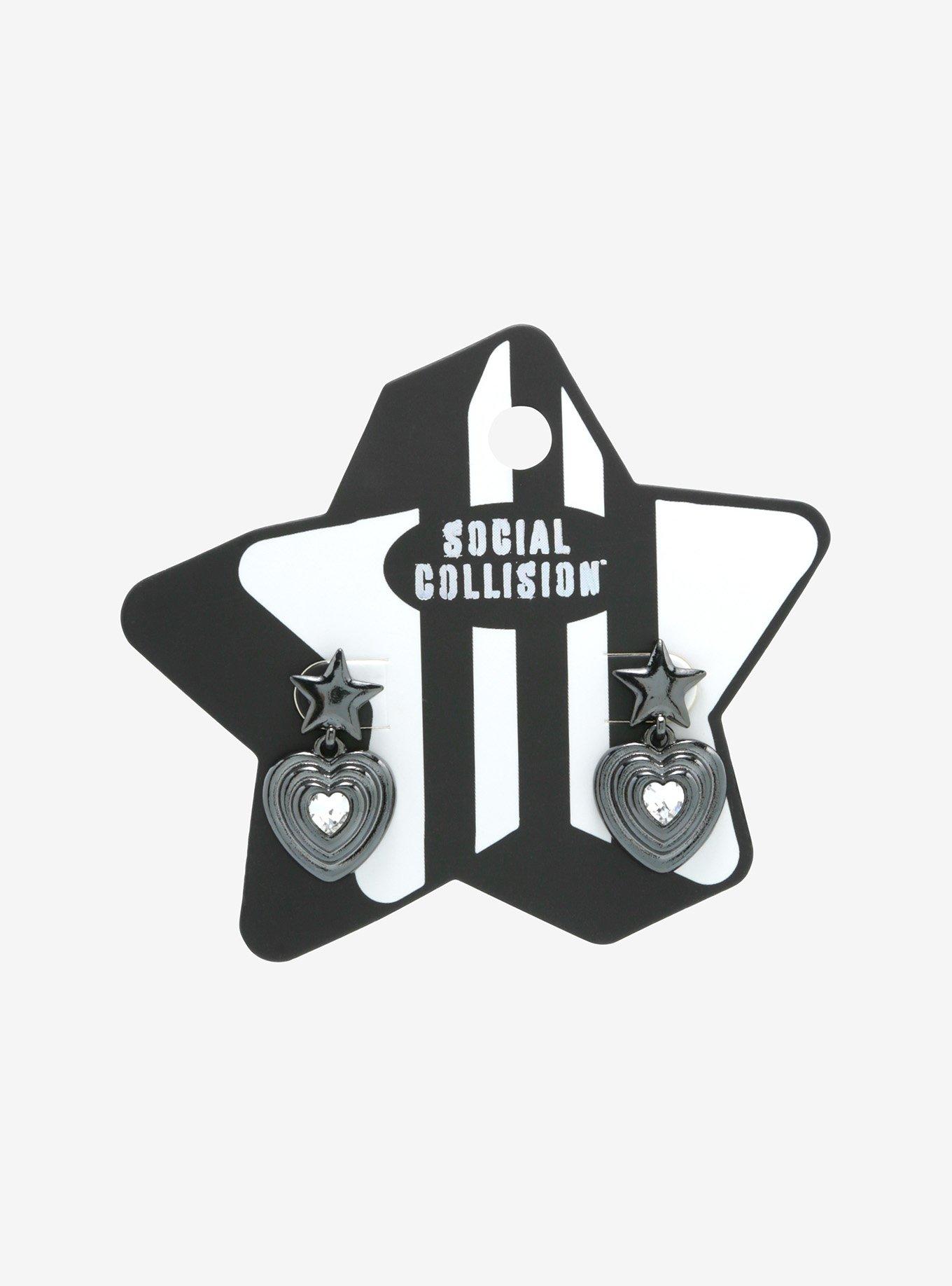 Hot Topic Social Collision® Heart Bat Drop Earrings | Hamilton Place