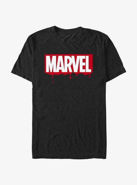Marvel Drip Logo T-Shirt - BLACK | Hot Topic