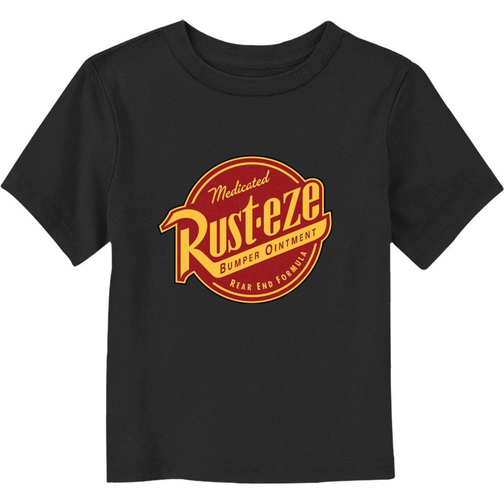 Disney Pixar Cars Rust-eze Label Toddler T-Shirt - BLACK | BoxLunch
