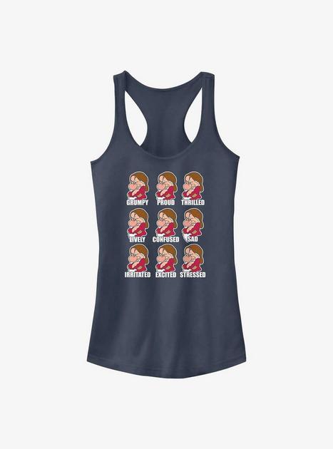 Disney Snow White and the Seven Dwarfs Grumpy Expressions Girls Tank ...