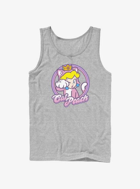 Mario Cat Princess Peach Tank - GREY | Hot Topic