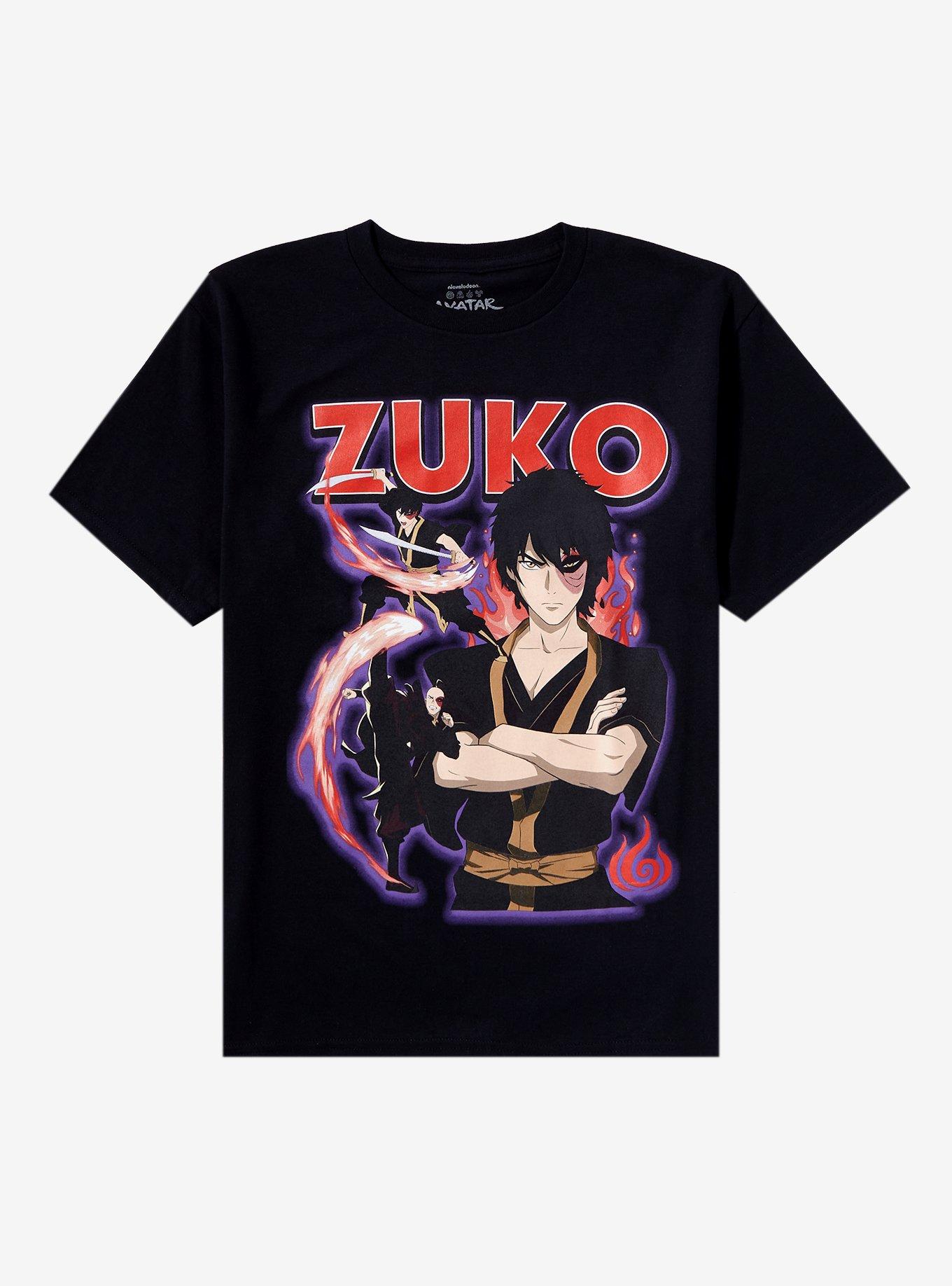 Avatar: The Last Airbender Zuko Collage Flame Boyfriend Fit Girls T ...