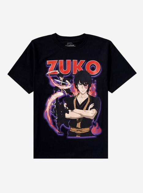 Avatar: The Last Airbender Zuko Collage Flame Boyfriend Fit Girls T ...
