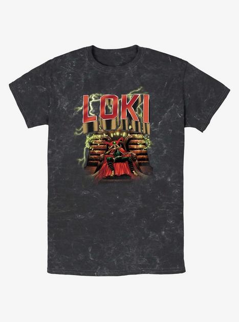 Marvel Loki Master Mischief Throne Mineral Wash T-Shirt - MULTI | Hot Topic