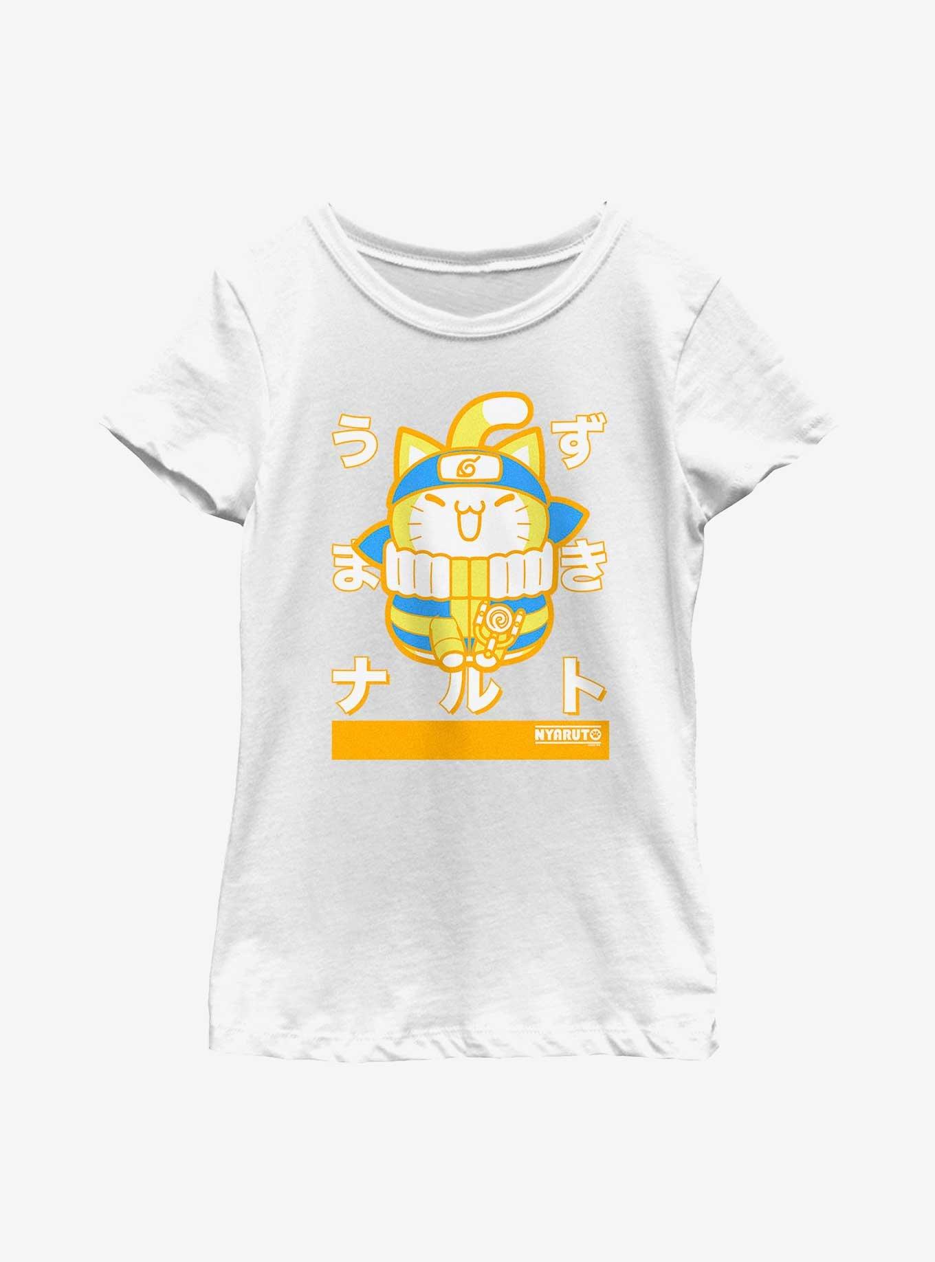 Naruto Nyaruto Uzumaki Cat Youth Girls T-Shirt - WHITE | BoxLunch