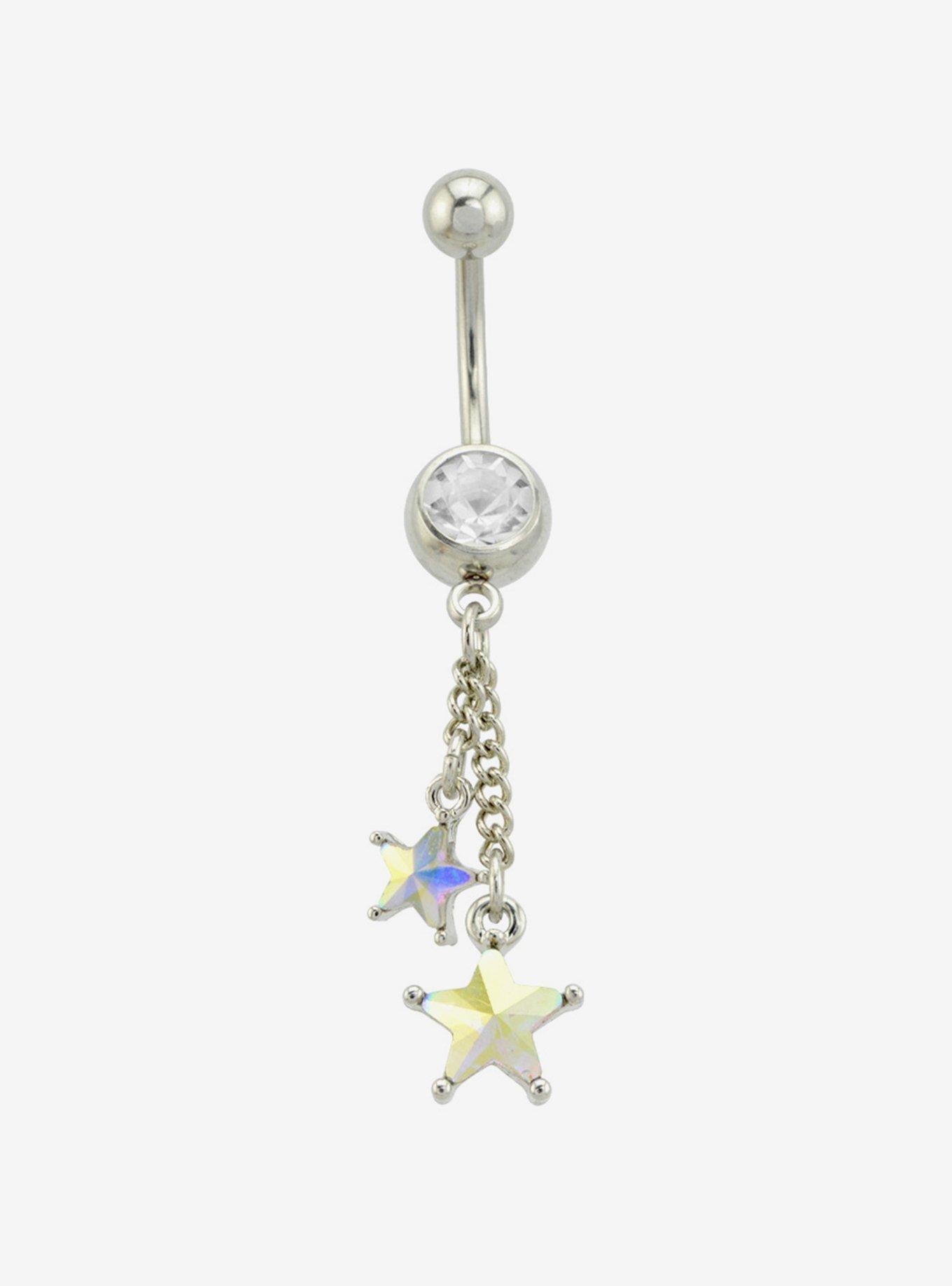14G Steel Star Dangle Navel Barbell | Hot Topic