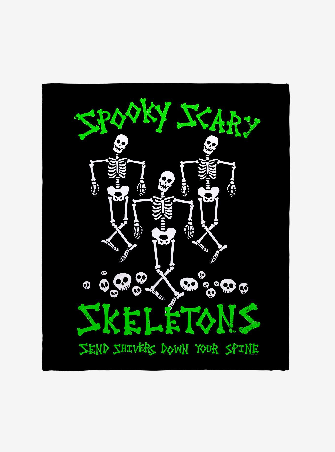 Spooky Scary Skeletons Send Shivers Down Your Spine Throw Blanket