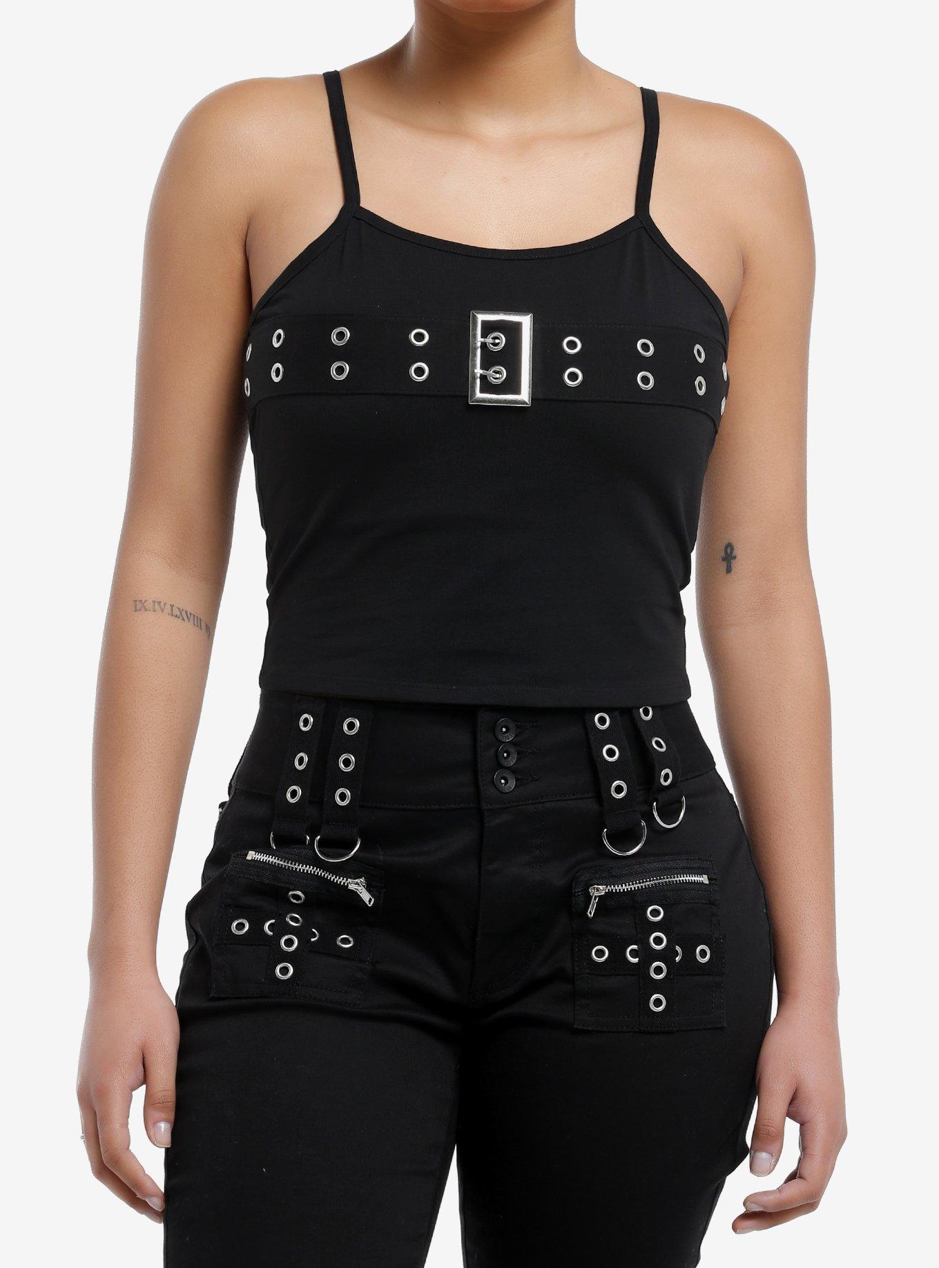 Social Collision Black Belt Buckle Girls Cami | Hot Topic