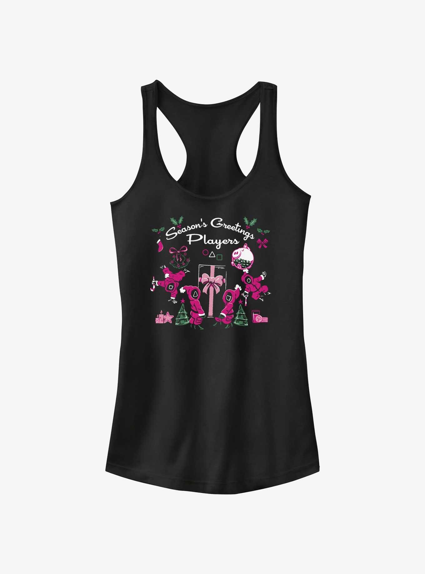 Squid Game Seasons Greetings Players Girls Tank Black Hot Topic