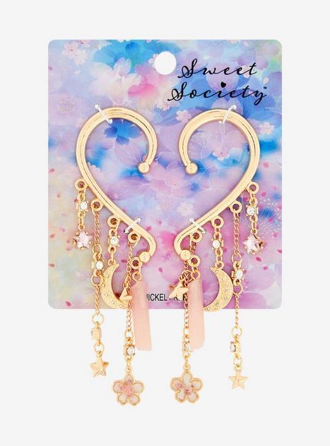 Sweet Society Celestial Sakura Heart Ear Cuffs | Hot Topic