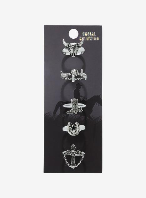 Social Collision Gothic Western Ring Set | Hot Topic