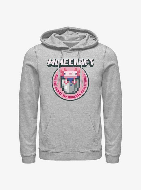 Minecraft Axolotl Adventures Hoodie - GREY | Hot Topic