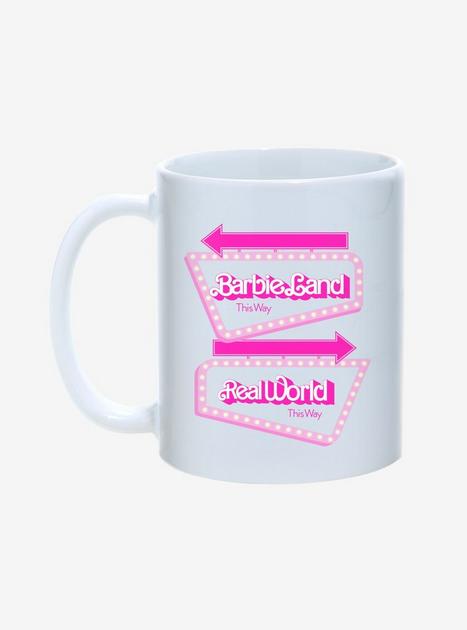 Barbie Barbieland Real World Signs Mug 11oz - WHITE | Hot Topic