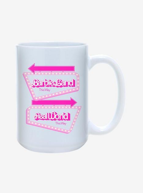 Barbie Barbieland Real World Signs Mug 15oz - WHITE | BoxLunch
