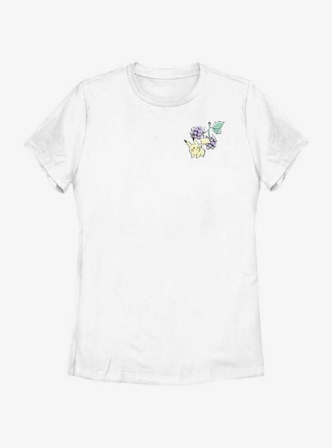 Pokemon Chibi Pikachu Grapes Womens T-Shirt - WHITE | BoxLunch