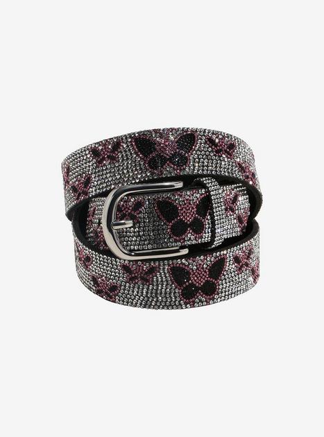 Pink Butterfly Bling Belt Hot Topic