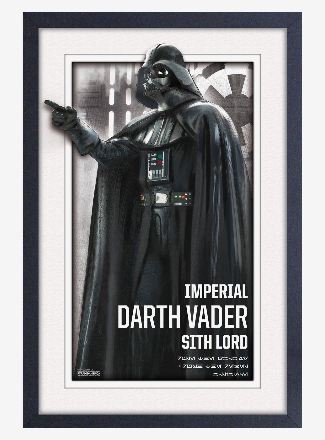 Star Wars Imperial Lord Faux Matte Under Plexiglass Framed Poster | Hot ...