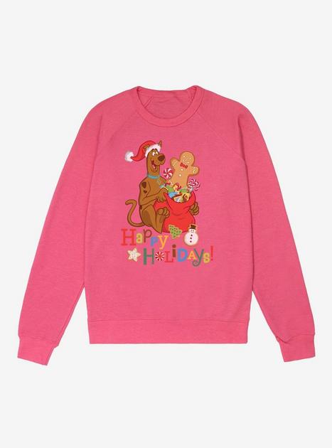 Scooby-Doo Happy Holidays Gingerbread French Terry Sweatshirt - PINK ...