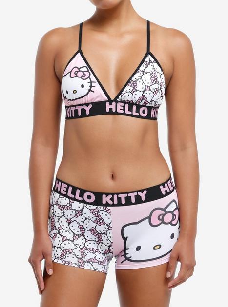 Hello Kitty Split Bra Boyshort Panty Set Hot Topic