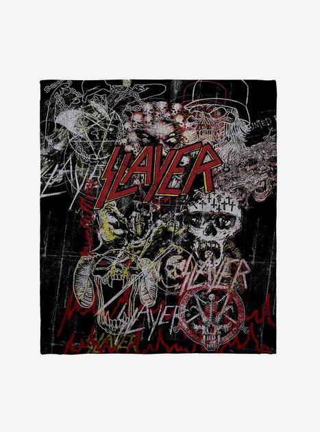 Slayer Collage Throw Blanket - WHITE | Hot Topic