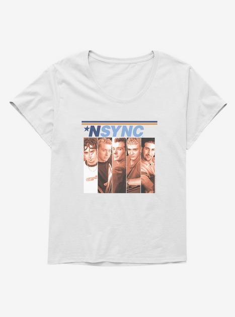 NSYNC Self Titled Album Cover Girls T-Shirt Plus Size - WHITE | Hot Topic