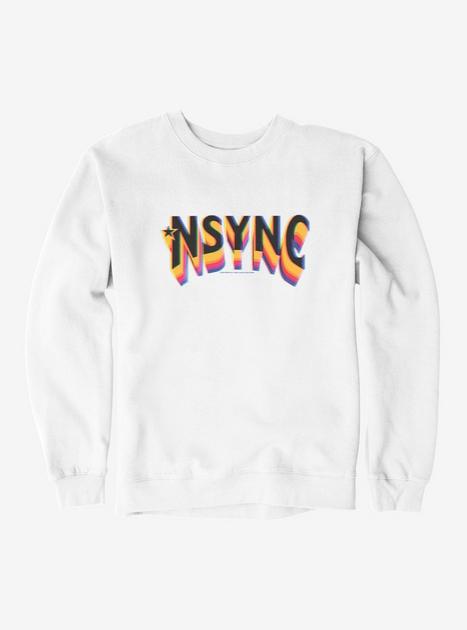 NSYNC Rainbow Fade Logo Sweatshirt - WHITE | Hot Topic