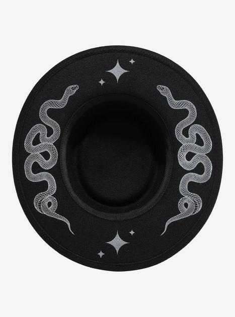 Snake & Star Black Wide Brim Hat | Hot Topic