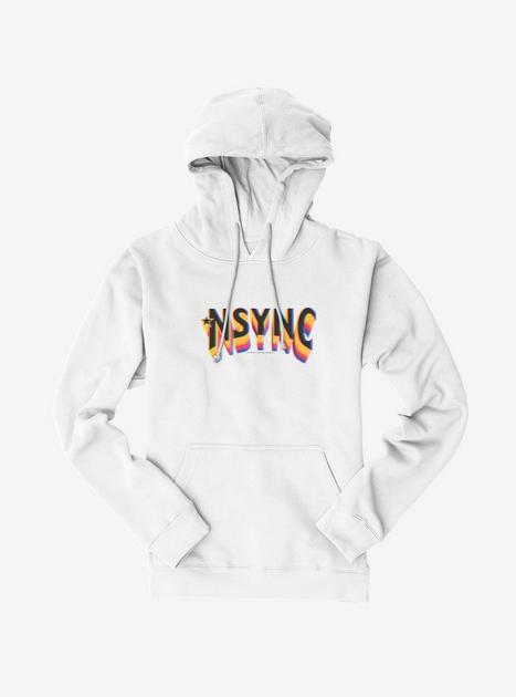 NSYNC Rainbow Fade Logo Hoodie - WHITE | BoxLunch
